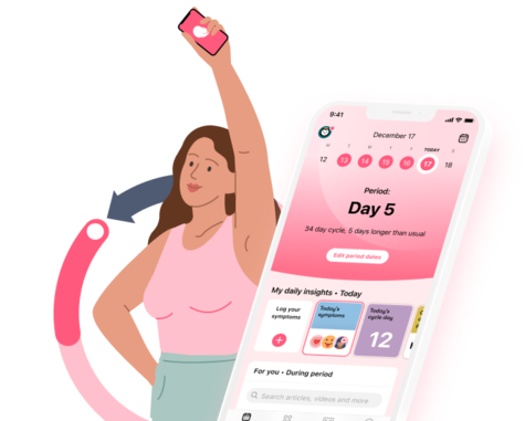 Flo app features and modes. One app, with you for life